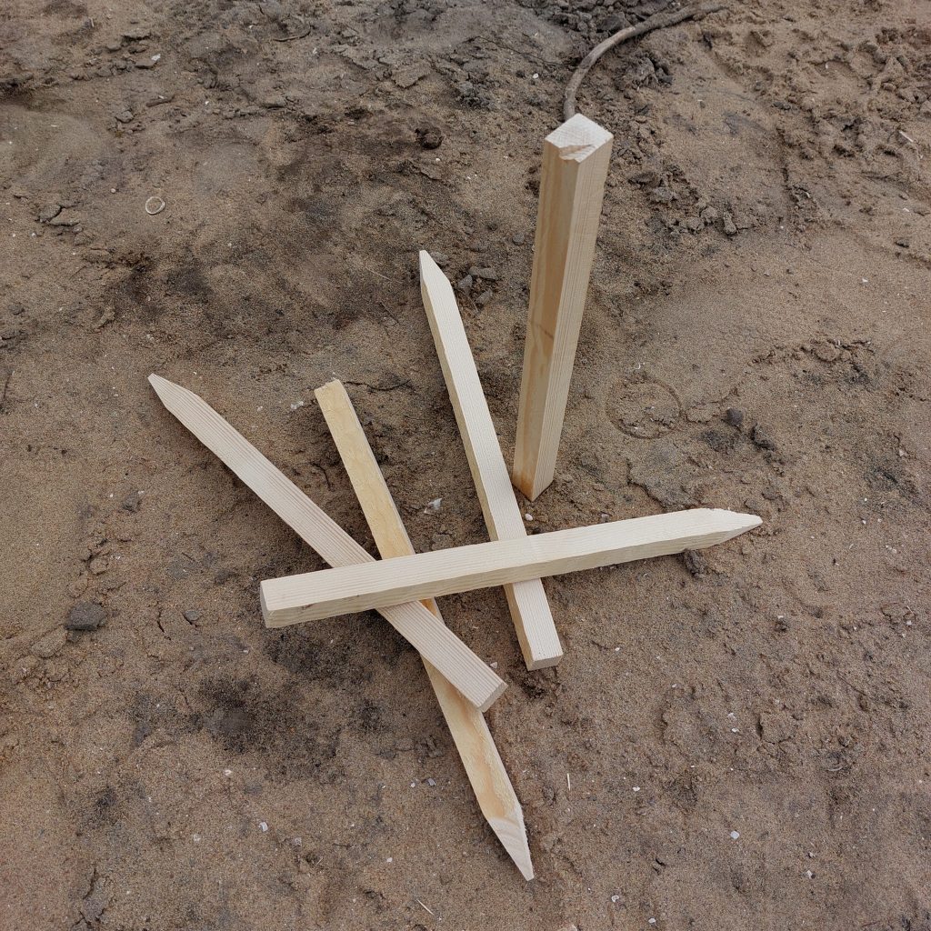 Piketpaaltjes - Piketten vuren 60cm | 22x22 | Uitzetten | Scheppie.nl