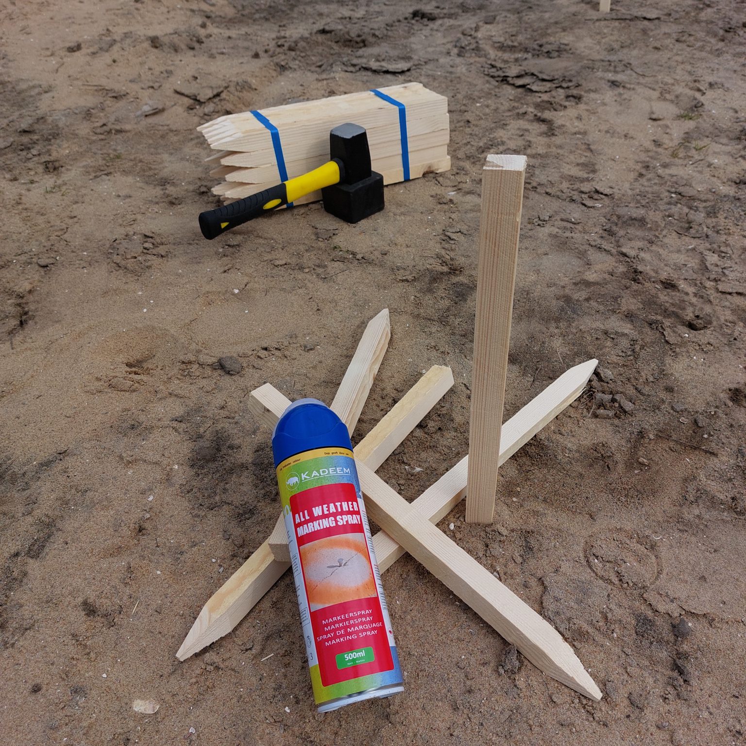 Piketpaaltjes - Piketten vuren 40cm | 22x22 | Uitzetten | Scheppie.nl