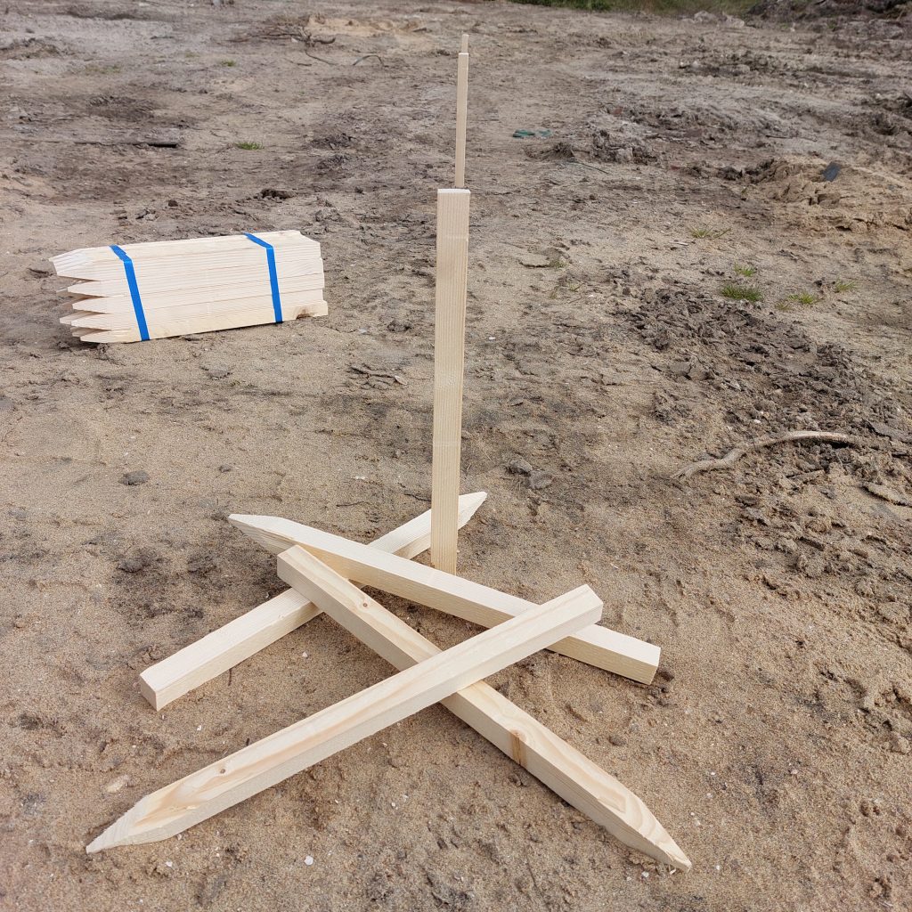 Piketpaaltjes - Piketten vuren 60cm | 22x22 | Uitzetten | Scheppie.nl