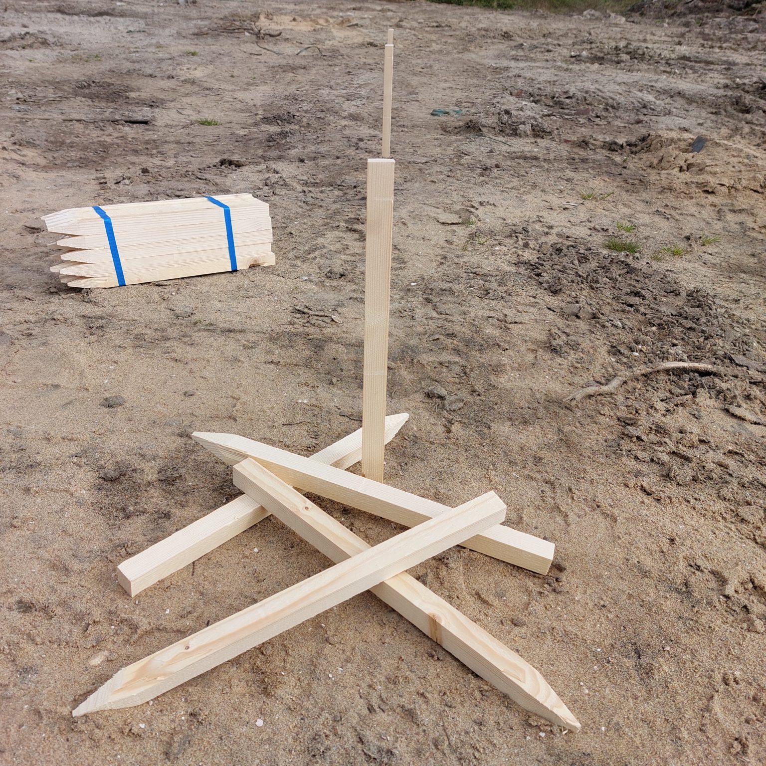 Piketpaaltjes - Piketten vuren 40cm | 22x22 | Uitzetten | Scheppie.nl